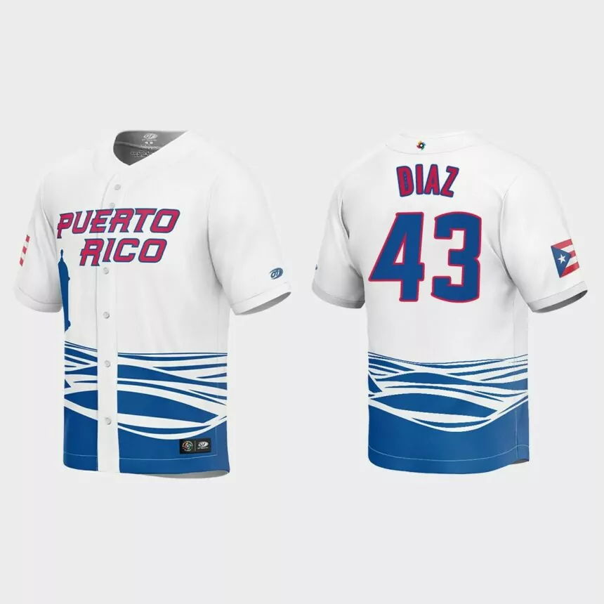Alexis Diaz Puerto Rico Baseball 2023 World Baseball Classic Jersey ...