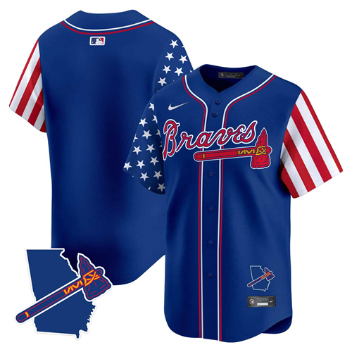 Atlanta Braves 2024 Independence Day Vapor Premier Limited Baseball ...