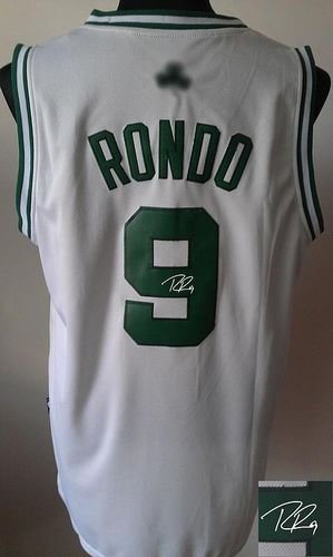 Boston Celtics Revolution 30 Autographed #9 Rajon Rondo White Stitched ...