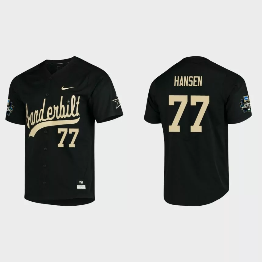 Brett Hansen Vanderbilt Commodores College World Series Baseball Jersey ...