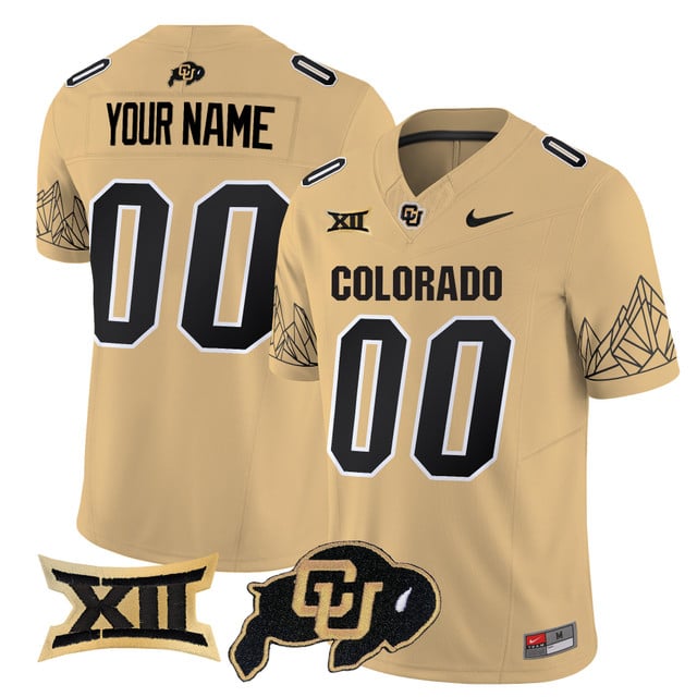 Colorado Buffaloes 2025 Vapor Limited Custom Jersey V2 gold on sale,for ...