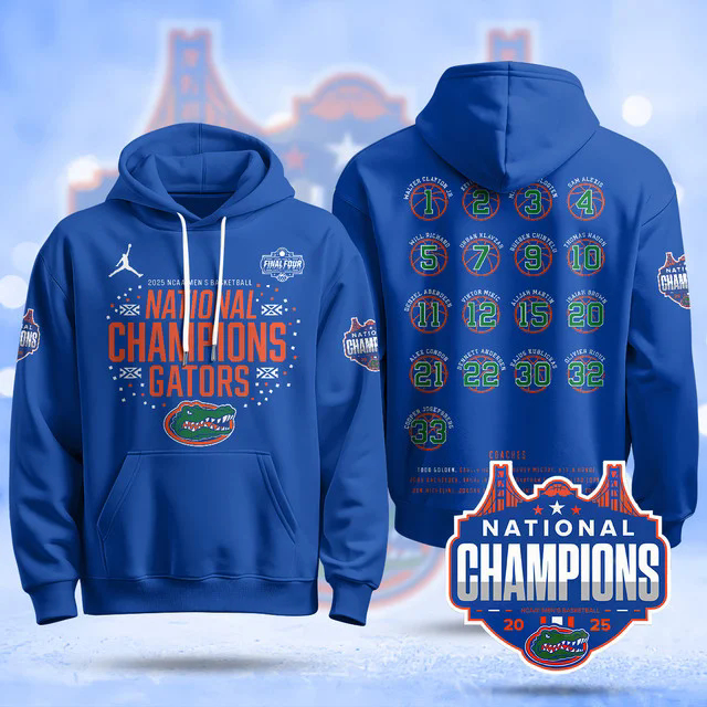 Florida Gators 2025 National Champions Basketball Hoodie N2.webp on ...