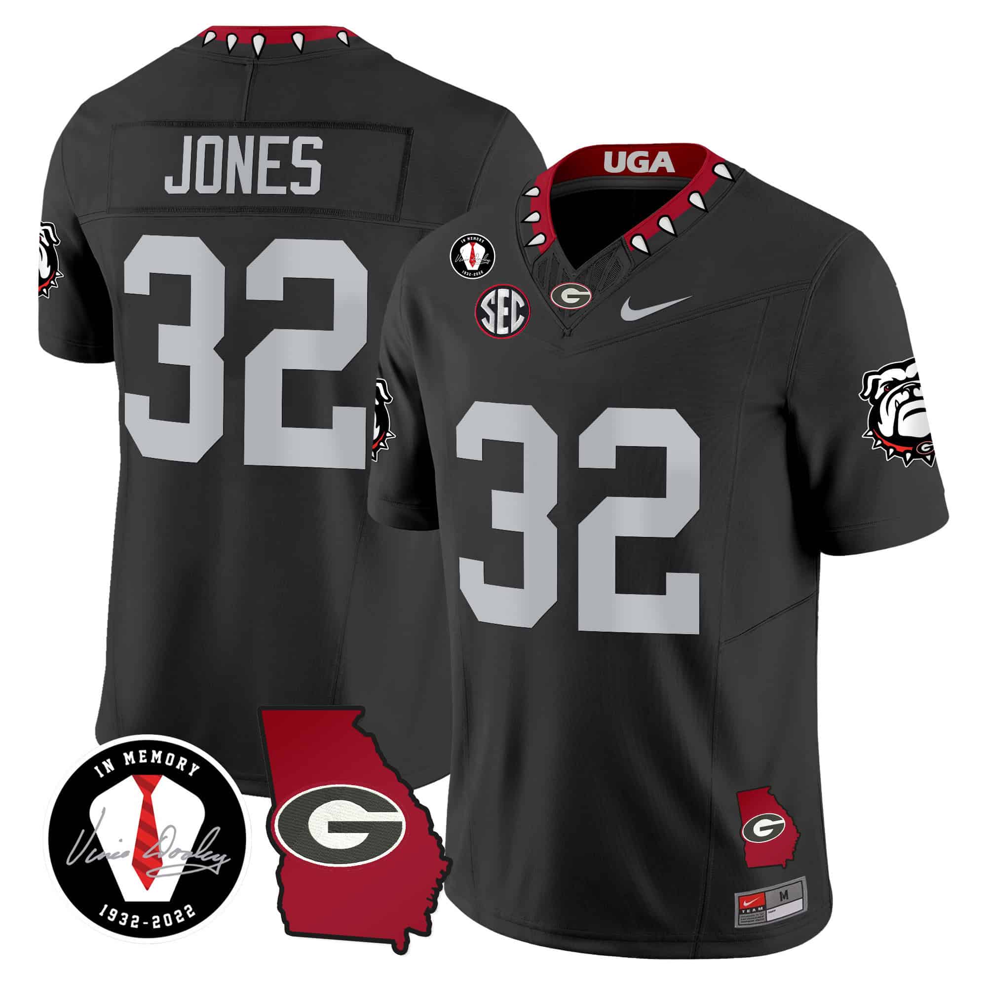 Georgia Bulldogs 2024 Vapor Football Jersey V5 – Georgia Map – All ...