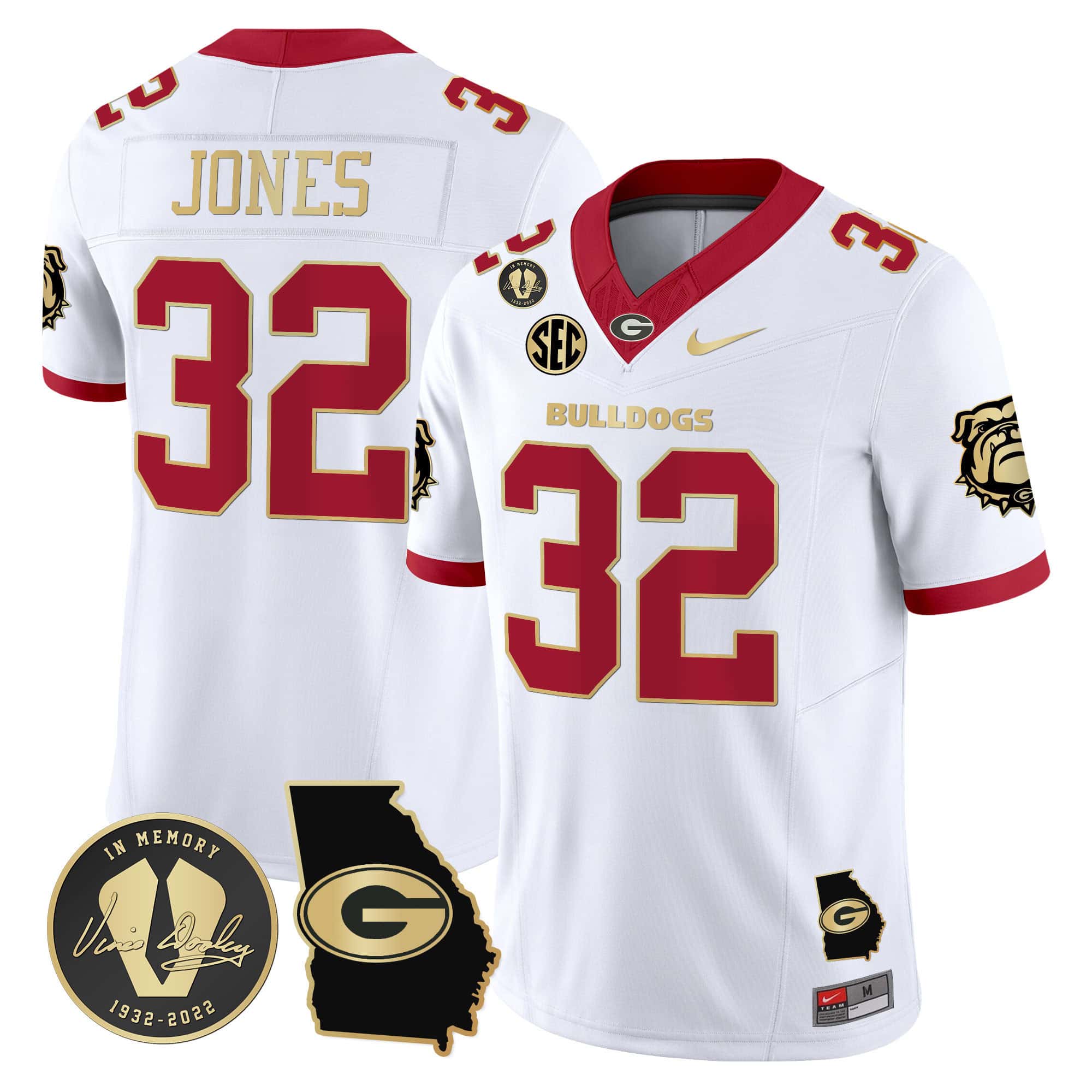 Georgia Bulldogs 2024 Vapor Football Jersey V5 – Georgia Map – All ...