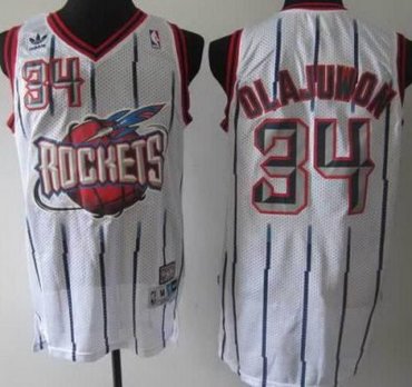 Houston Rockets 34 Hakeem Olajuwon White Soul Swingman NBA Jerseys on ...