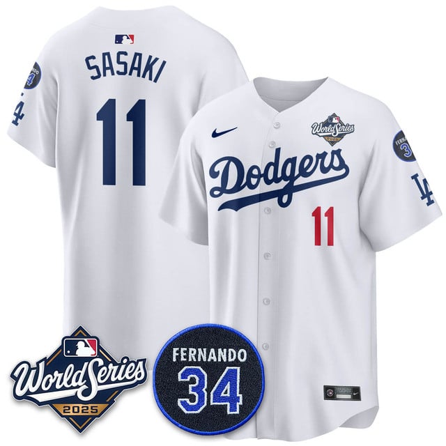Los Angeles Dodgers 2025 National League Champions Jersey gray #11 Roki ...
