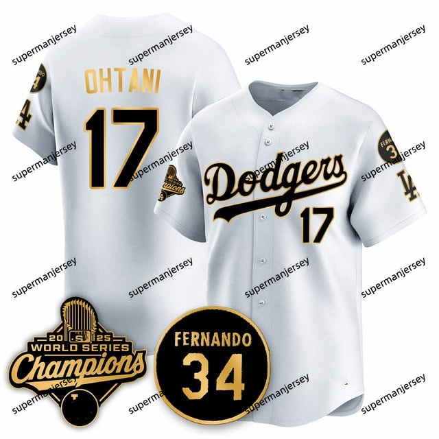 Los Angeles Dodgers 2025 World Series Champions Jersey - All Stitched ...