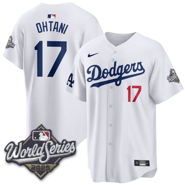 Los Angeles Dodgers 2025 World Series Jersey gray #17 Shohei Ohtani on ...
