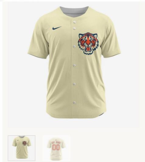MLB Detroit Tigers PersonalizedReverse Retro Concept Design Baseball ...