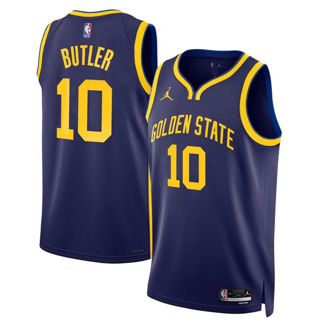 Men's Golden State Warriors 2025 Swingman Jersey NAVY #10 JIMMY BUTLER ...