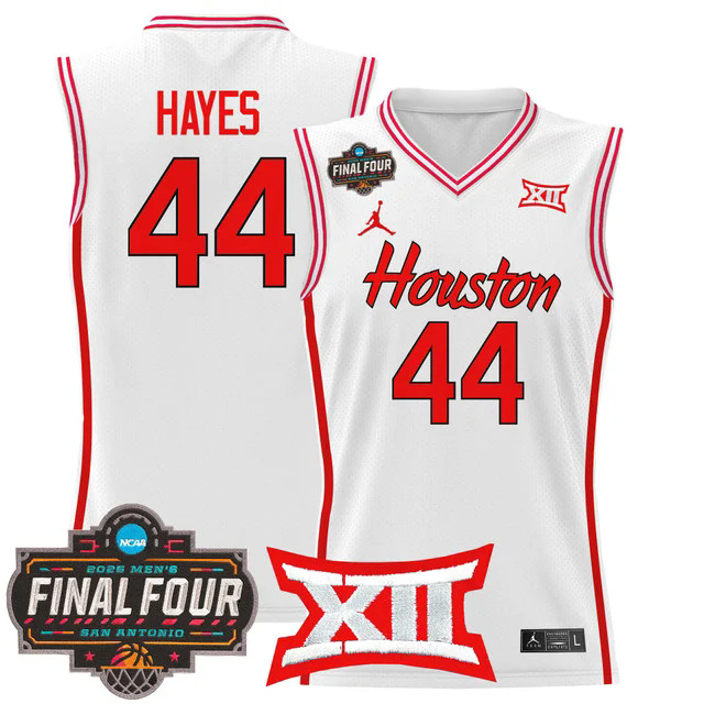 Men's Houston Cougars 2025 Final Four Patch Basketball Jersey #44 ELVIN ...