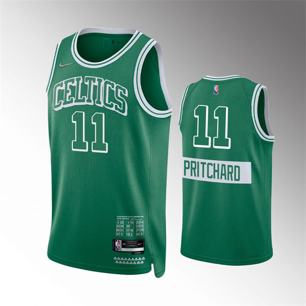 Mens Boston Celtics #11 Payton Pritchard Kelly Green 2021-22 Boston ...