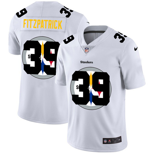 Nike Steelers 39 Minkah Fitzpatrick White Shadow Logo Limited Jersey on ...