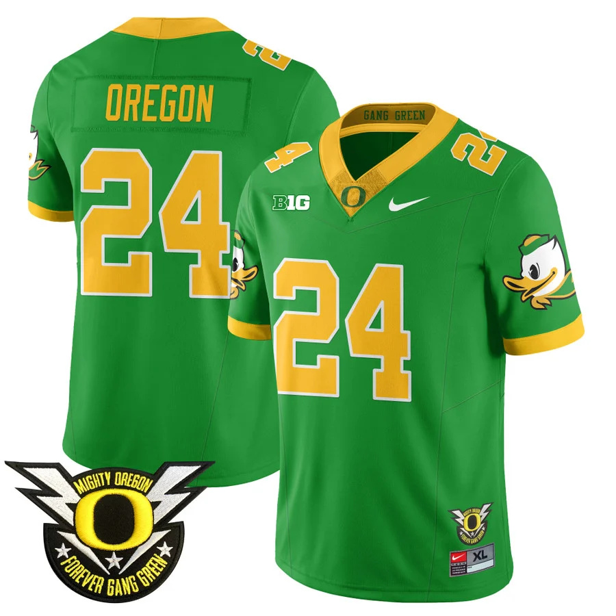 Oregon Football Forever Gang Green 2024 Jersey N2 - All Stitched green ...