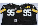 Pittsburgh Steelers #95 Greg Lloyd Throwback Black Jersey on sale,for ...