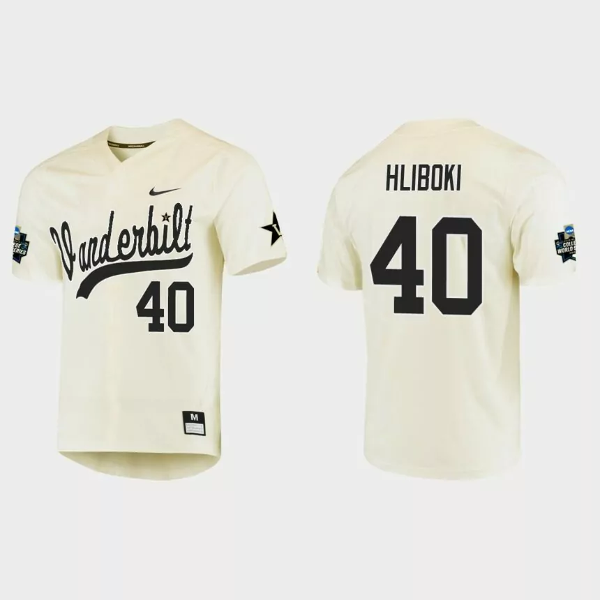 Sam Hliboki Vanderbilt Commodores College World Series Baseball Jersey ...