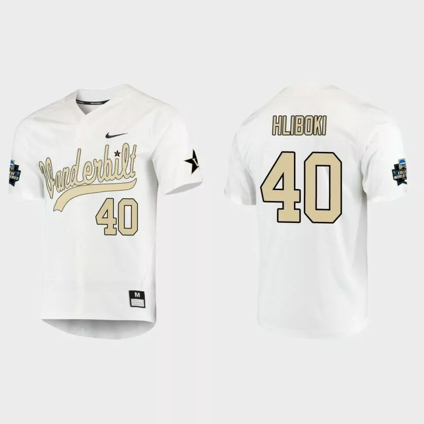 Sam Hliboki Vanderbilt Commodores College World Series Baseball Jersey ...