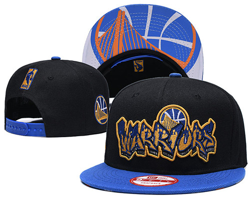 Warriors Team Logo Black Blue Adjustable Hat GS on sale,for Cheap,wholesale