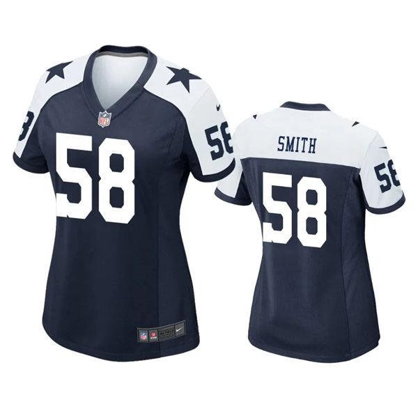 Womens Dallas Cowboys #58 Mazi Smith Navy Alternate Limited Jersey on ...
