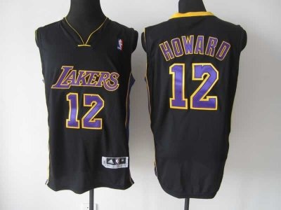 NBA Los Angeles Lakers #12 Dwight Howard Black(Howard) on sale,for ...